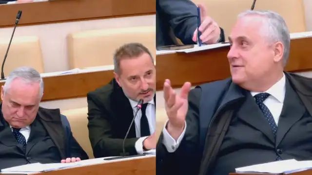 Lotito dorme in Senato, De Laurentiis lo sveglia: cos'è successo ...
