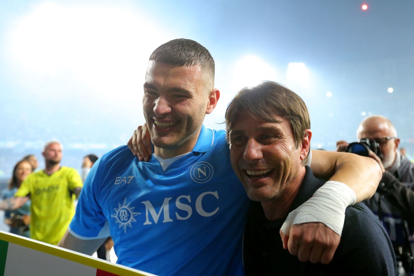 Napoli, cena scudetto, Conte ringrazia la squadra: 'Ho avuto la fortuna ...